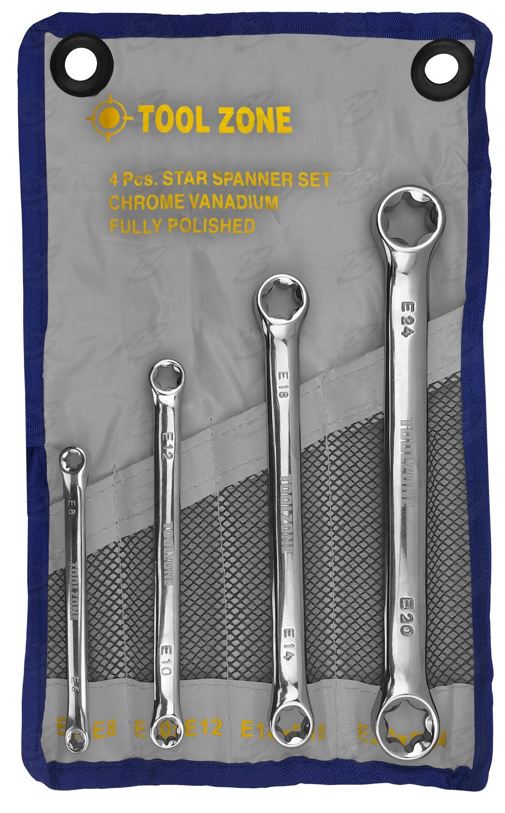 E-TORX Spanners 4pc Star Torx Double Box Wrench Spanner Set Female Torx ...
