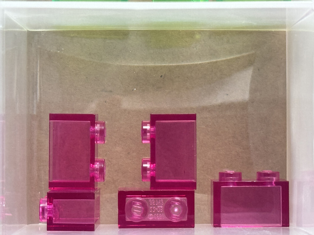 LEGO Parts - Trans-Dark Pink Brick 1 x 2 without Bottom Tube - No 3065 ...