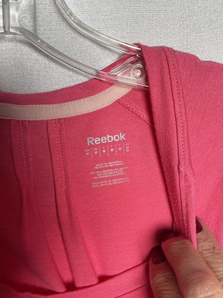 Women’s Reebok Legend Activewear Top Pink Size Medium Cap Sleeves | eBay