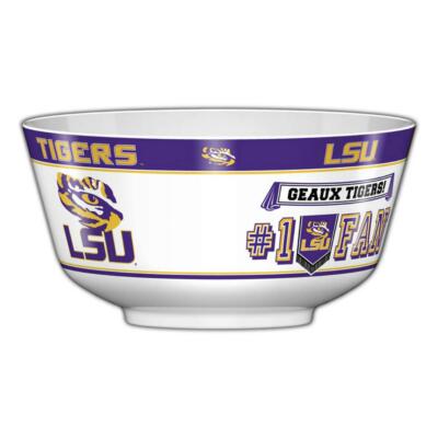 LSU Tigers 2 Gallon Large Party Snack Bowl [NEW] NCAA Tailgate Chip ...