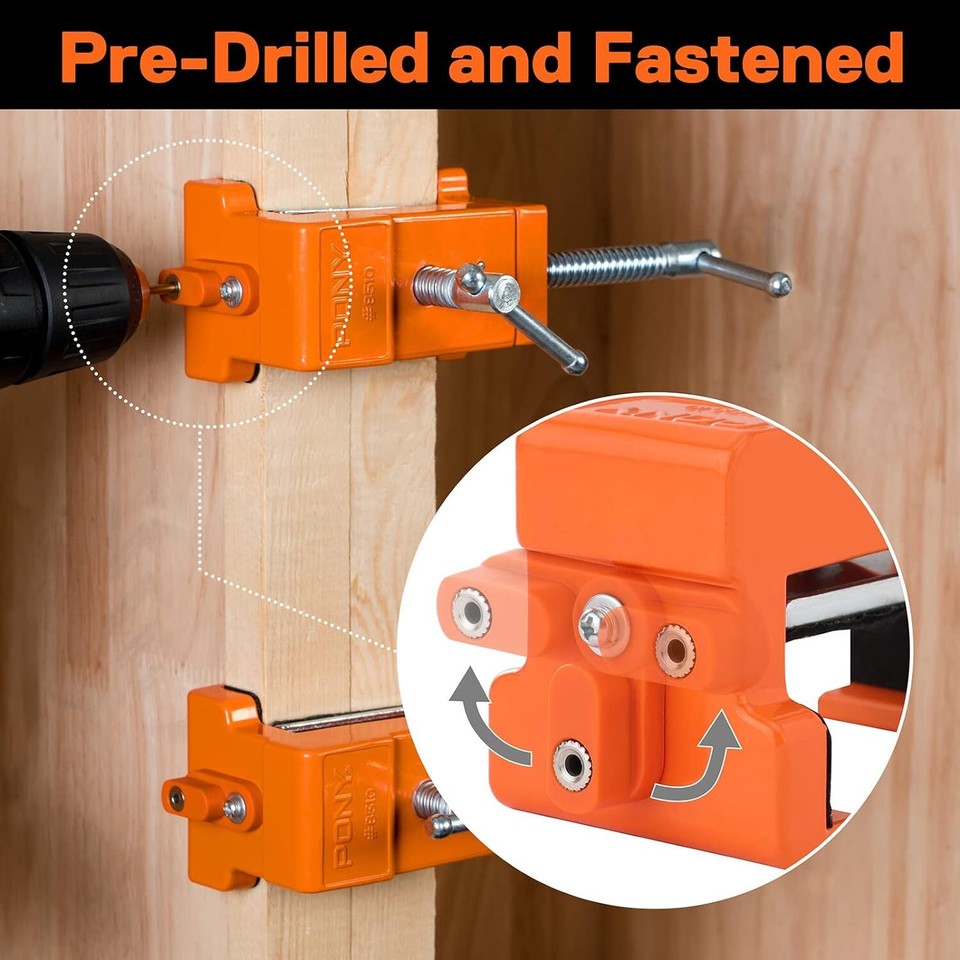 PONY 2-Pack/4-Pack Cabinet Clamps 8510 Cabinet Claw 440 lbs Load ...