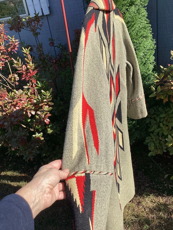 Chimayo Blanket Coat 1930s Native American Granscraft Duster XXL ...
