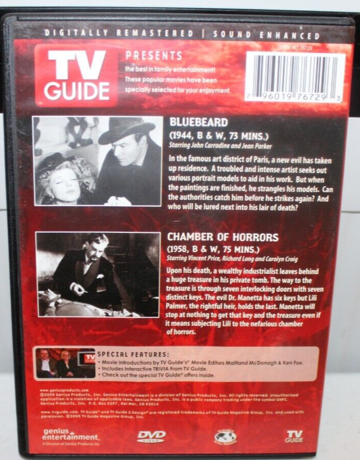 TV Guide Presents - Horror Classics - Bluebeard/Chamber of Horrors (DVD ...
