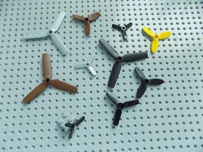 lot of 3 Lego 3 Blade Propellers Airplane Helicopter pick your size and ...