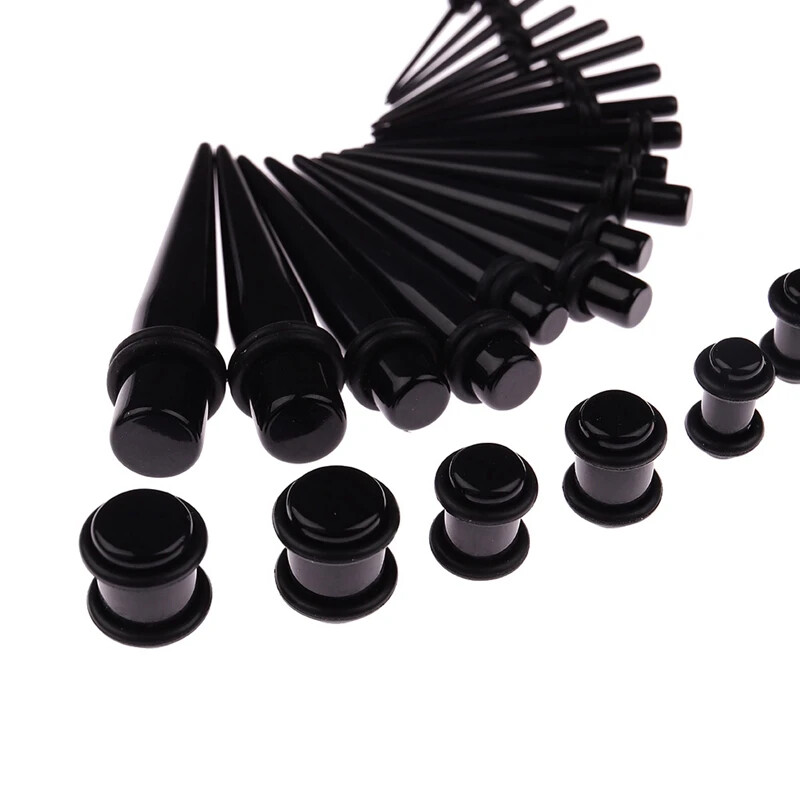 [97k-fancycube] 50pcs/lot Acrylic Ear Gauge Taper And Plug Stretching ...