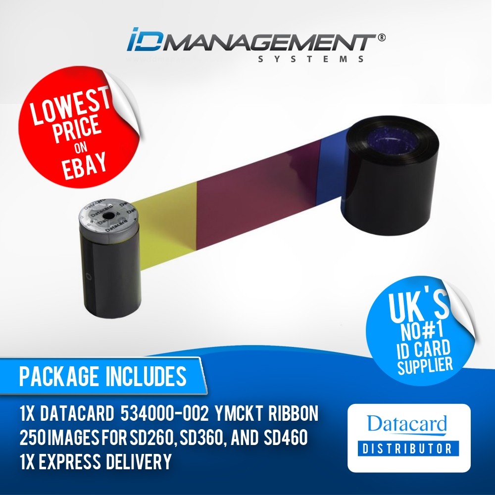 Datacard YMCKT Colour Ribbon for SD260, SD360, SD460 Printers • 250 ...