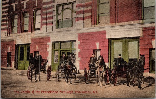 Providence Fire Dept Chiefs Providence RI Unposted Postcard D22 | eBay