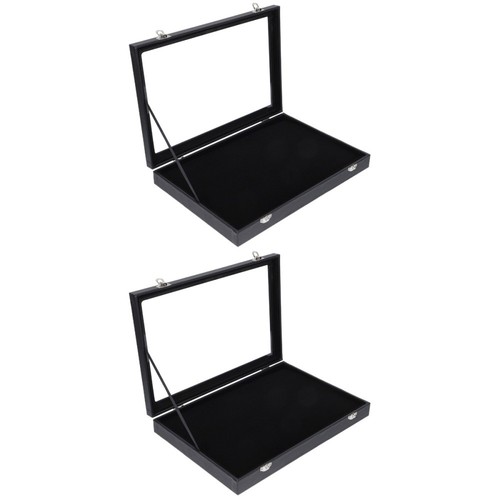 2 Count Badge Box Man Pin Frame Display Case Lapel Jewelry Organizer | eBay