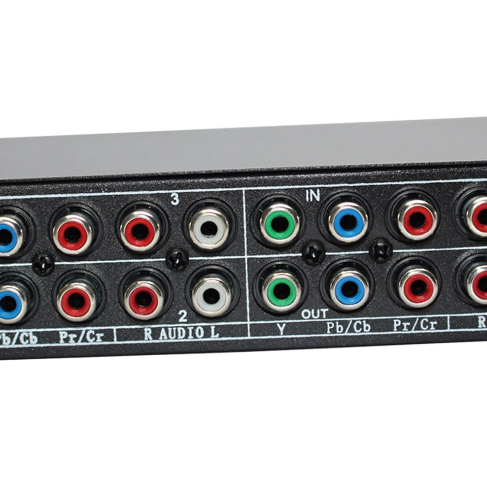 3 in 1 Out Component AV Video Switch Box, AV Switcher AV Splitter Ypbpr ...