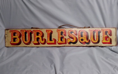 Hand Painted Wooden ‘Burlesque’ Sign | eBay UK
