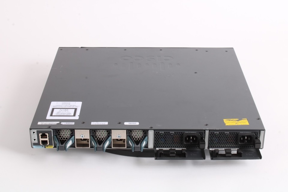Cisco 3650 48-Port Gigabit Ethernet Switch WS-C3650-48PS 2x Power ...