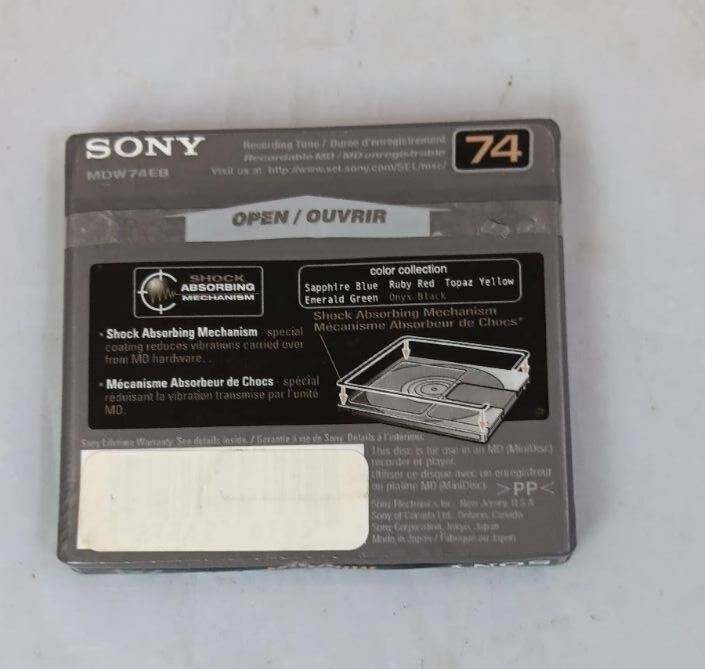 SONY MiniDisc - MDW-74AN - Mini Disc 74 min Black Onyx | eBay