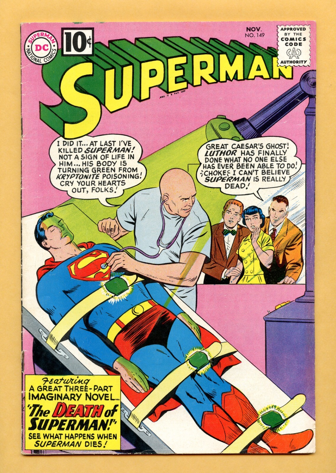 SUPERMAN #149 (Death of Superman story, 8th Legion app.) Fine- 5.5 | eBay