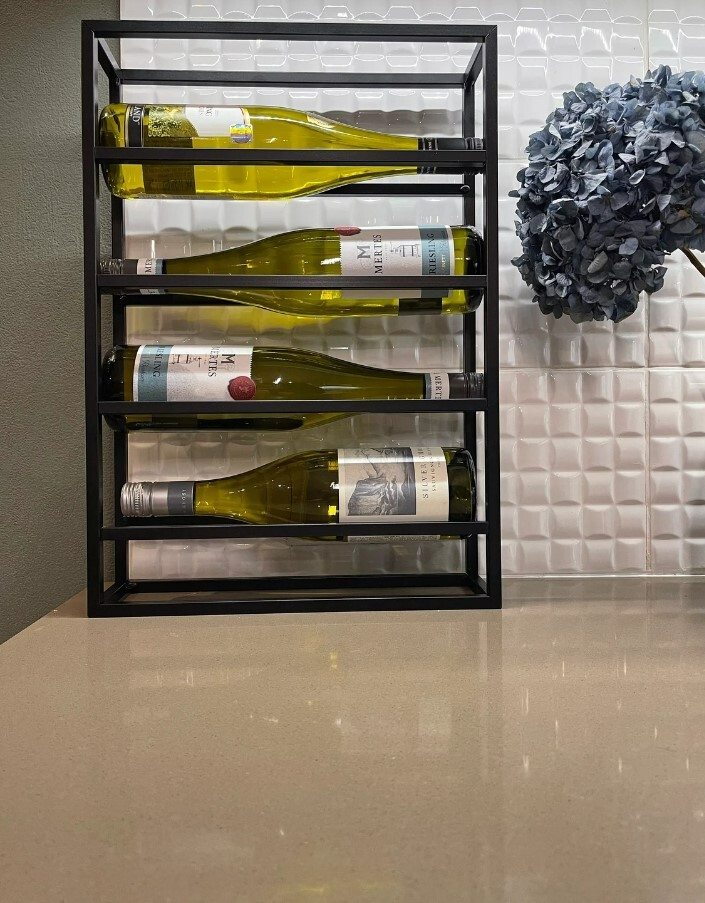 Wine Rack, Wine Rack Metal, Steel Wine Rack, Industrial Wine Rack, 4 ...