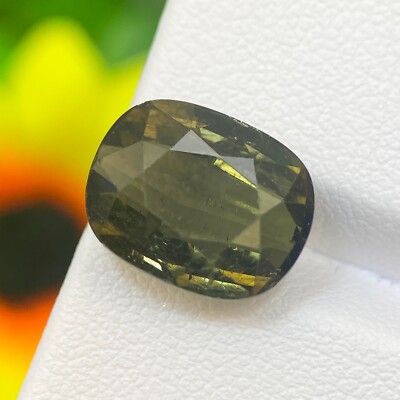 8.92ct Tourmaline Green Natural Oval Faceted Verdelite Loose Gem From ...