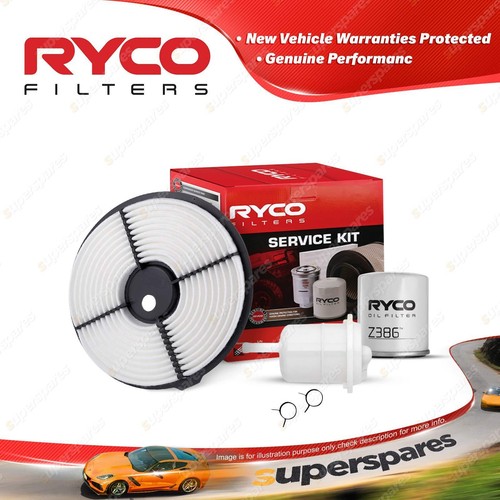 Ryco Oil Air Fuel Filter Service Kit for Holden Nova LE 4AFC 6AF 4AFE ...