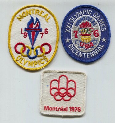 3 Vintage Patches 1976 Montreal Summer Olympics USA Bicentennial ...
