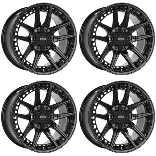 Set of 4 18in Black Alloy Wheel Rims for Dodge Ram 50, RH5PD16 6x135 ...