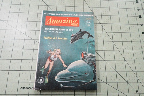 AMAZING SCIENCE FICTION 8/61 SF PULP DIGEST MAGAZINE JOHN JAKES, SUTTON ...