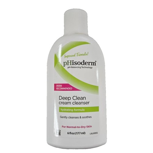 Phisoderm Deep Clean Cream Cleanser Normal to Dry Skin Soothing 6 oz ...