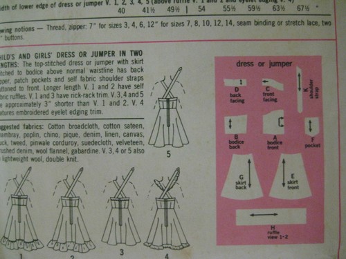 Vintage Simplicity 6996 CRISS CROSS STRAPS JUMPER Sewing Pattern Girls ...