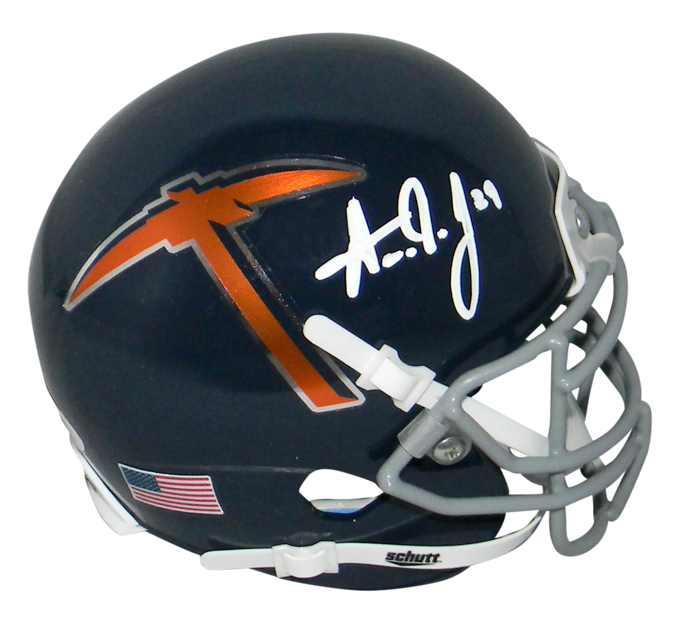 AARON JONES SIGNED AUTOGRAPHED UTEP MINERS NAVY MINI HELMET JSA | eBay