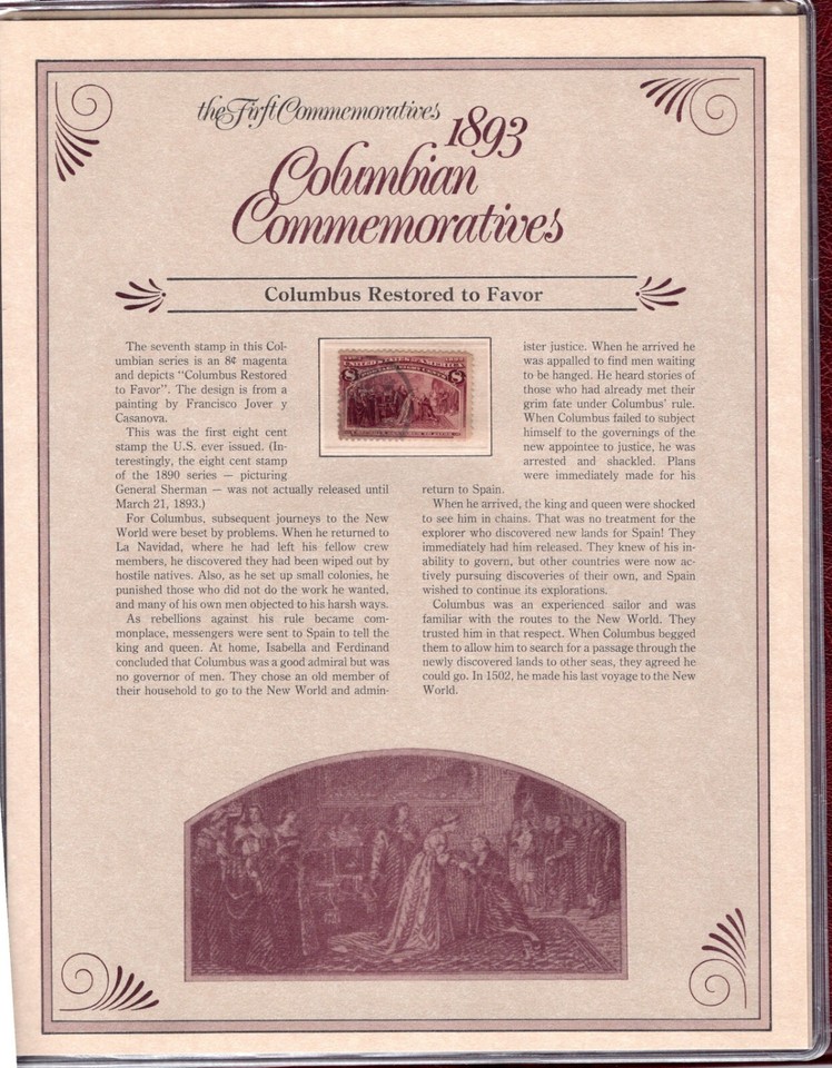 1893 America’s First Commemorative Stamps From The Columbian Exposition ...