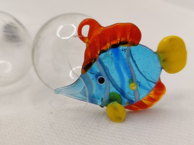 Floating Glass Fish Aquarium Mini Hand Blown Glass Tropical Fish ...
