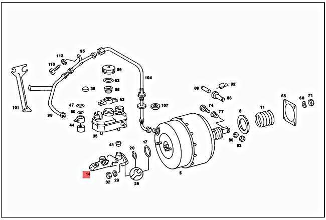 Genuine MERCEDES C107 C123 C126 R107 S123 Brake master cylinder ...