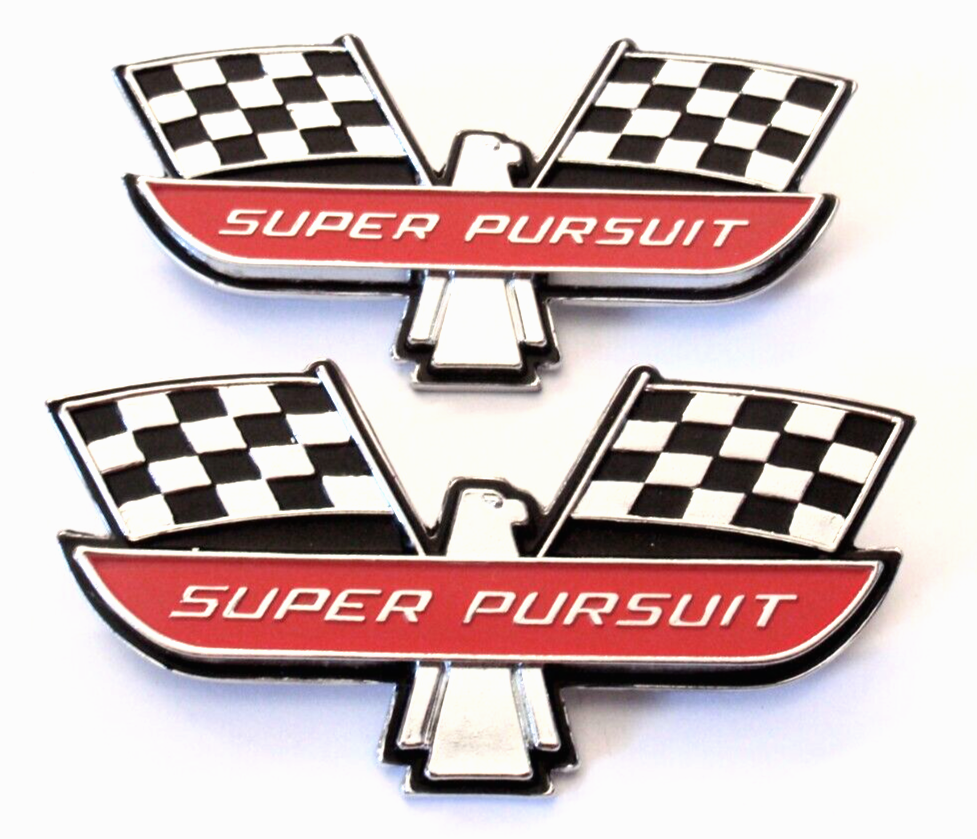 SUPER PURSUIT Front Guard Badges x2 for FORD FAIRMONT XP XR XM XY ...