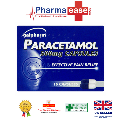32 (2 x 16) Paracetamol Capsule Headache ,Back Pain,All Pain Reliver ...