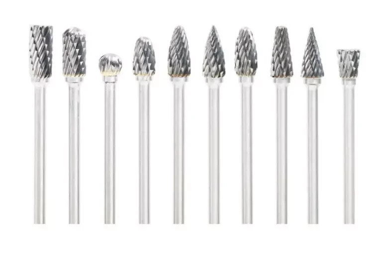 10Pcs Dental Lab Polishing Bur Drills Tungsten Steel Carbide Burs Burrs ...