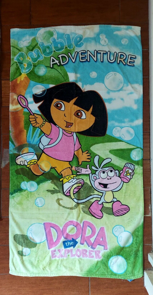 Dora The Explorer Bubble Adventure Beach Towel Nick Jr Nickelodeon 2004 ...
