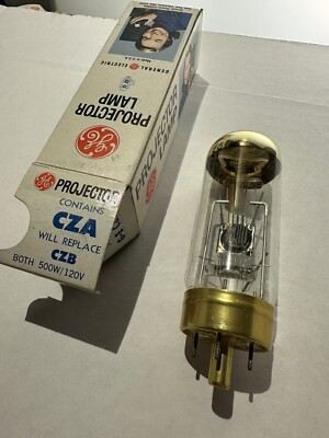 CZA, CZB projector lamp projection light bulb 120v 500w, NOS G.E. brand ...