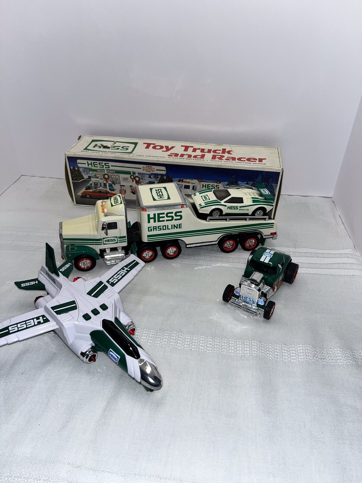 Hess Vehicles, 1991 Hess Truck And Racer, Hess Jet And Hess Green Hot ...