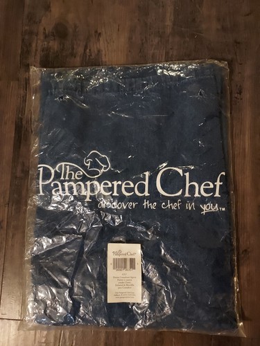 THE PAMPERED CHEF NEW IN PACKAGE DENIM CONSULTANTS APRON # 6351 | eBay