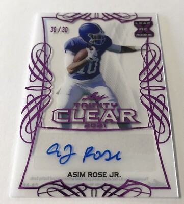 ASIM ROSE JR. 2021 Leaf Trinity Clear AUTOGRAPH #30/30 AUTO Kentucky ...