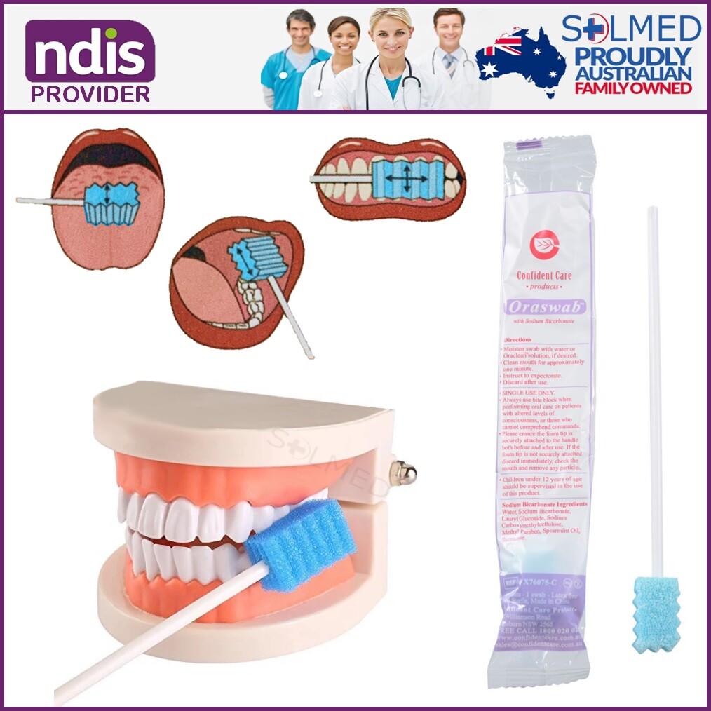 Oraswab with Sodium Bicarbonate Oral Swabs For Oral Hygiene Foam Swab ...