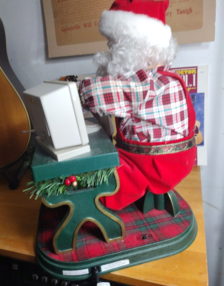 Santa OnLine '90s Motionette Animated Lighted Christmas Display Vintage ...