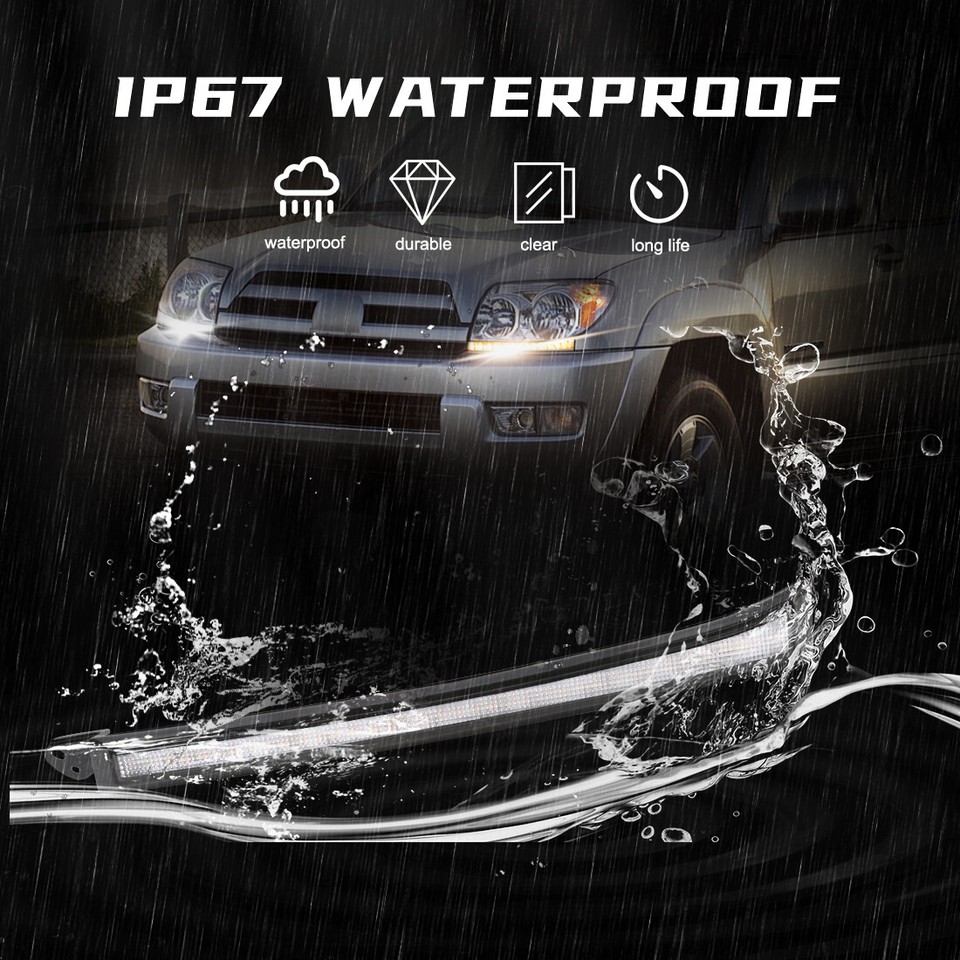 For 2003-05 Toyota 4Runner LED DRL Front Headlight Trim Side Marker ...