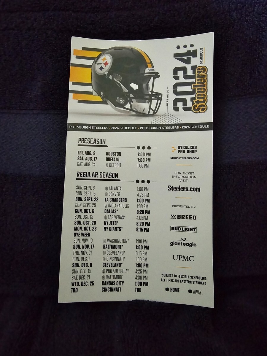 Pittsburgh Steelers Schedule Steelers Vs Bengals NFL Game Today: Time,