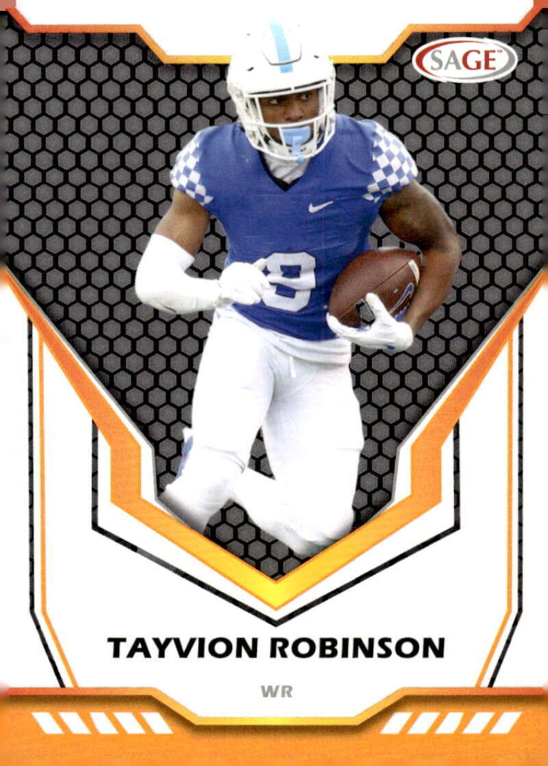 TAYVION ROBINSON RC 2024 SAGE Hit Low Series #17 ROOKIE NCAA NFL ID ...