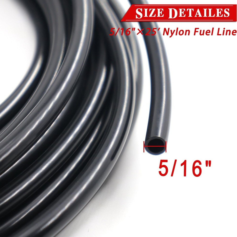 5/16 Fuel Line Repair Kit 5/16 in (8mm), Nylon Fuel Line Replacement ...