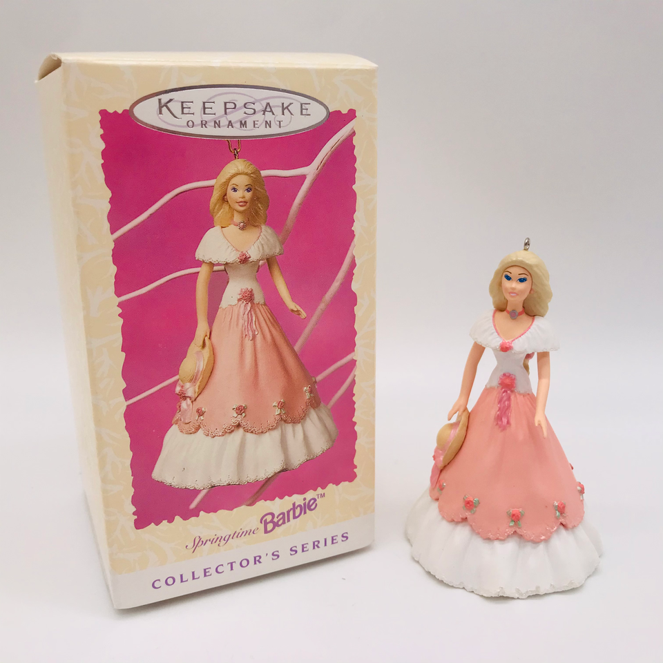 Springtime Barbie Ornament Series #2 & #3 - Hallmark Keepsake Display ...