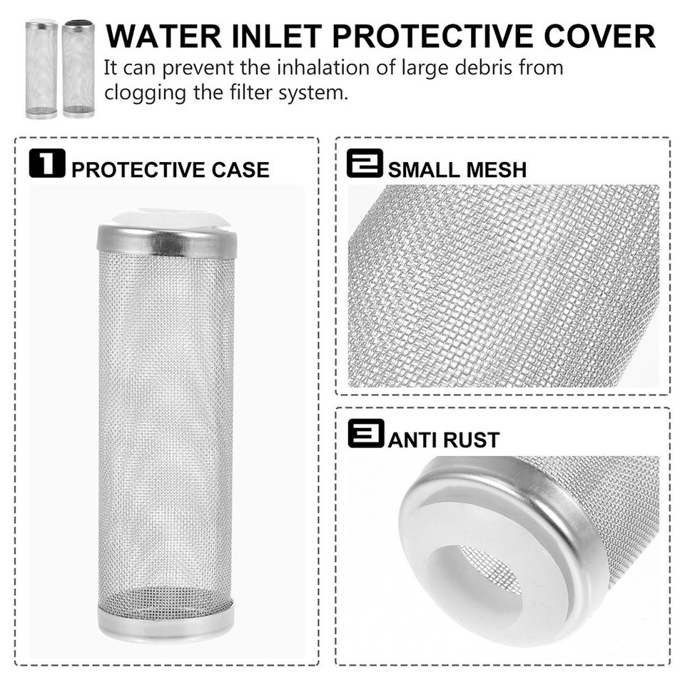 4 Pcs Stainless Steel Water Inlet Protection Cover Tank Mesh | eBay UK