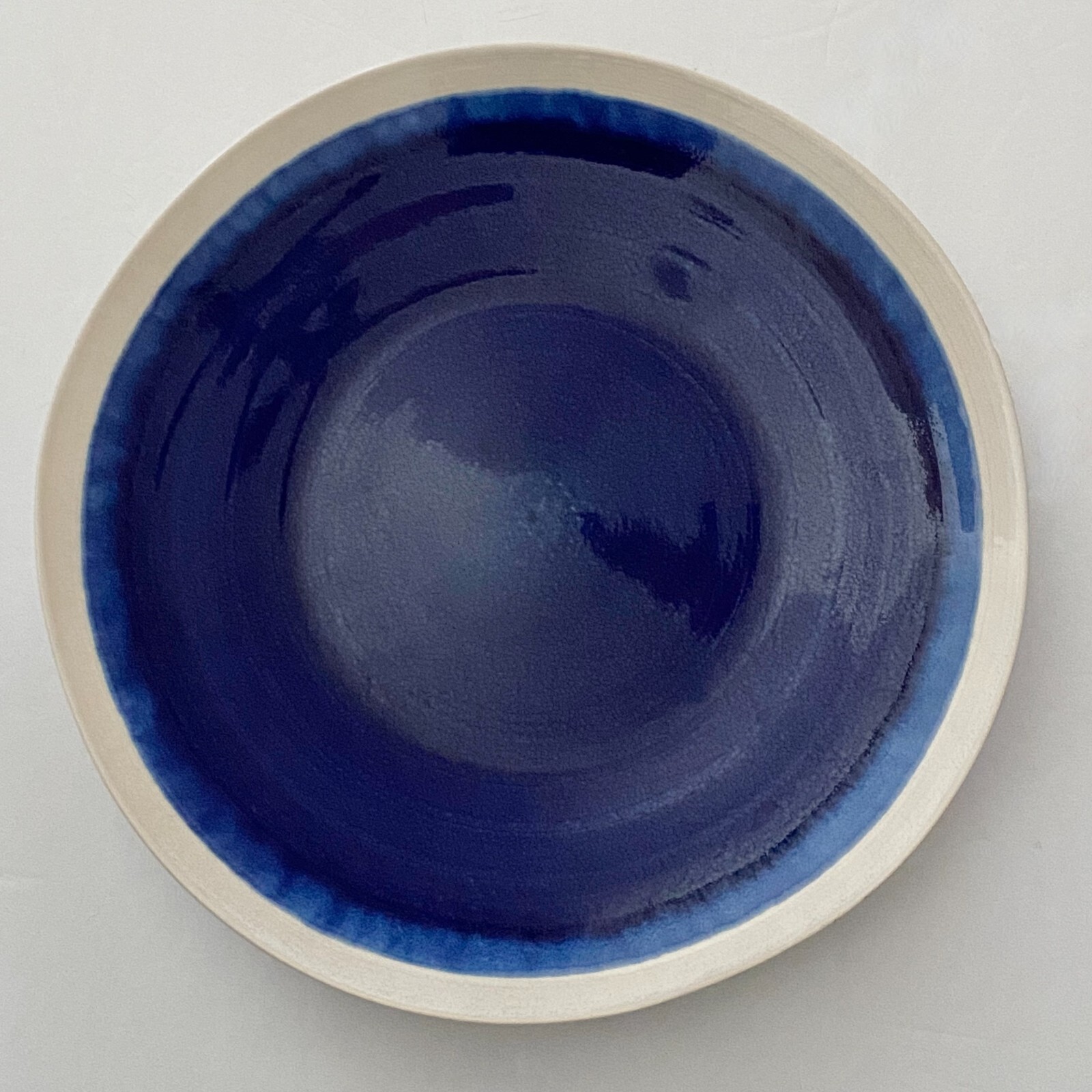 5 salad dessert PLATES / PIER 1, stoneware / cobalt indigo royal BLUE ...