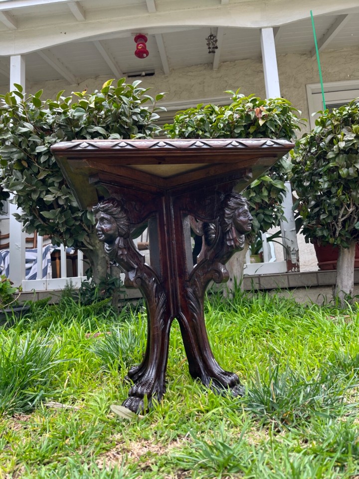 Vintage Art Deco Women Figural Marble Side Table From Gordon Webb ...