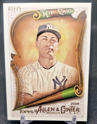 2018 Topps Allen & Ginter #RIP-71 Giancarlo Stanton RIP Card UNRIPPED ...
