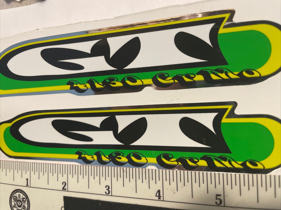 NOS GT BMX Fork decals 4130 CRMO DECAL sticker originals | eBay