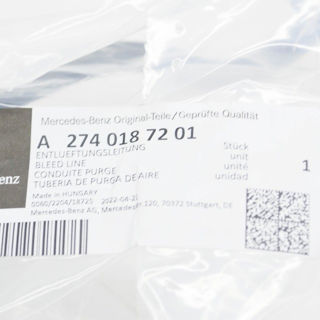 MERCEDES-BENZ C W205 Engine Breathing Vent Pipe Line A2740187201 OEM ...